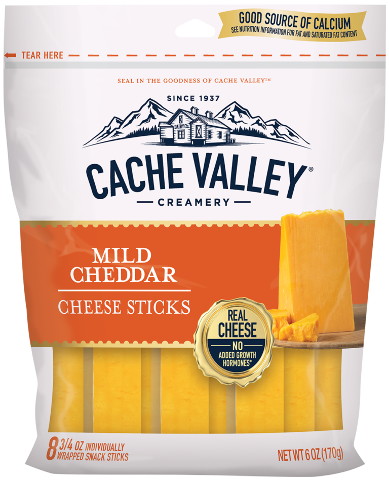 Mild Cheddar Cheese Sticks - Cache Valley Creamery
