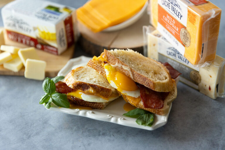 Sheet Pan Breakfast Grilled Cheese Sandwiches - Cache Valley Creamery