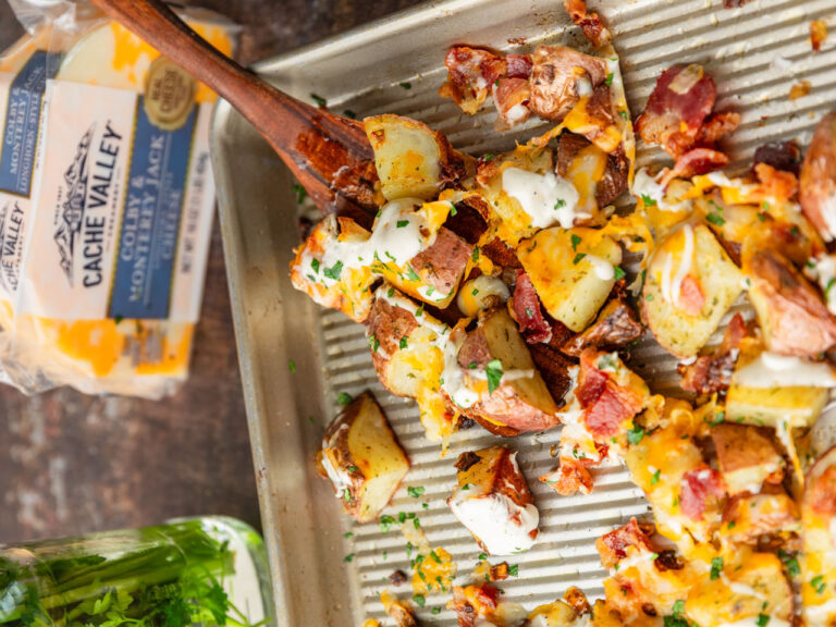 Baked Cheesy Ranch Potatoes with Bacon and Onions - Cache Valley Creamery