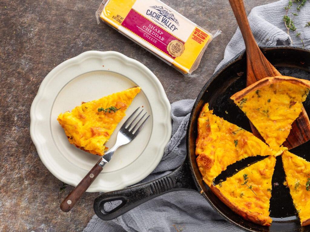 Savory Dutch Baby with Herbs and Cheddar - Cache Valley Creamery